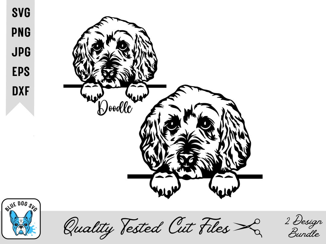 Doodle Peeking SVG: Hand-drawn Dog Design for Cricut (digital Download ...