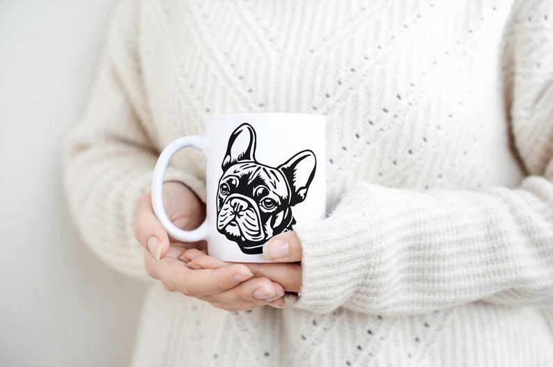 French Bulldog Svg, Frenchie Face Svg, Clip Art Png, Jpg, Eps, Dxf ...