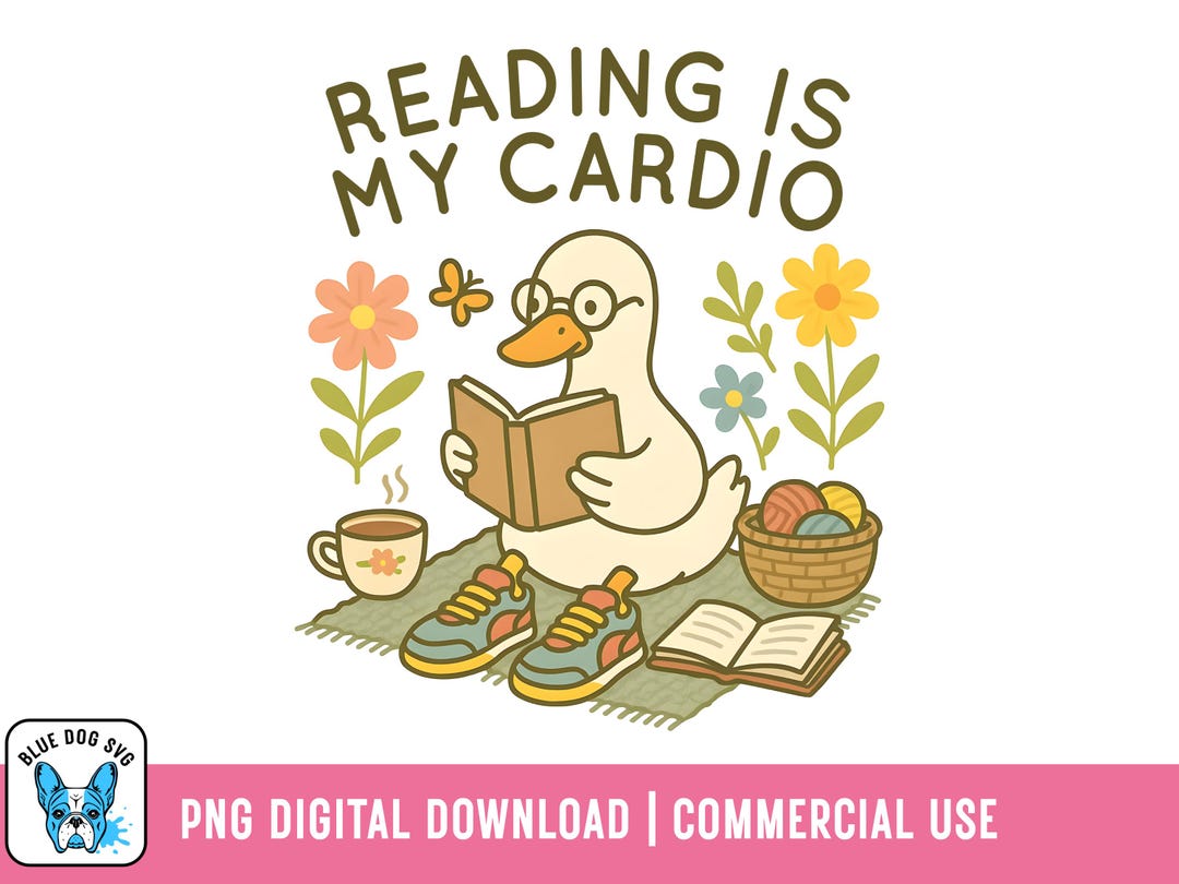 Bookish Png, Silly Bookish Goose Png, Trendy Goose Reading Png, Reading ...