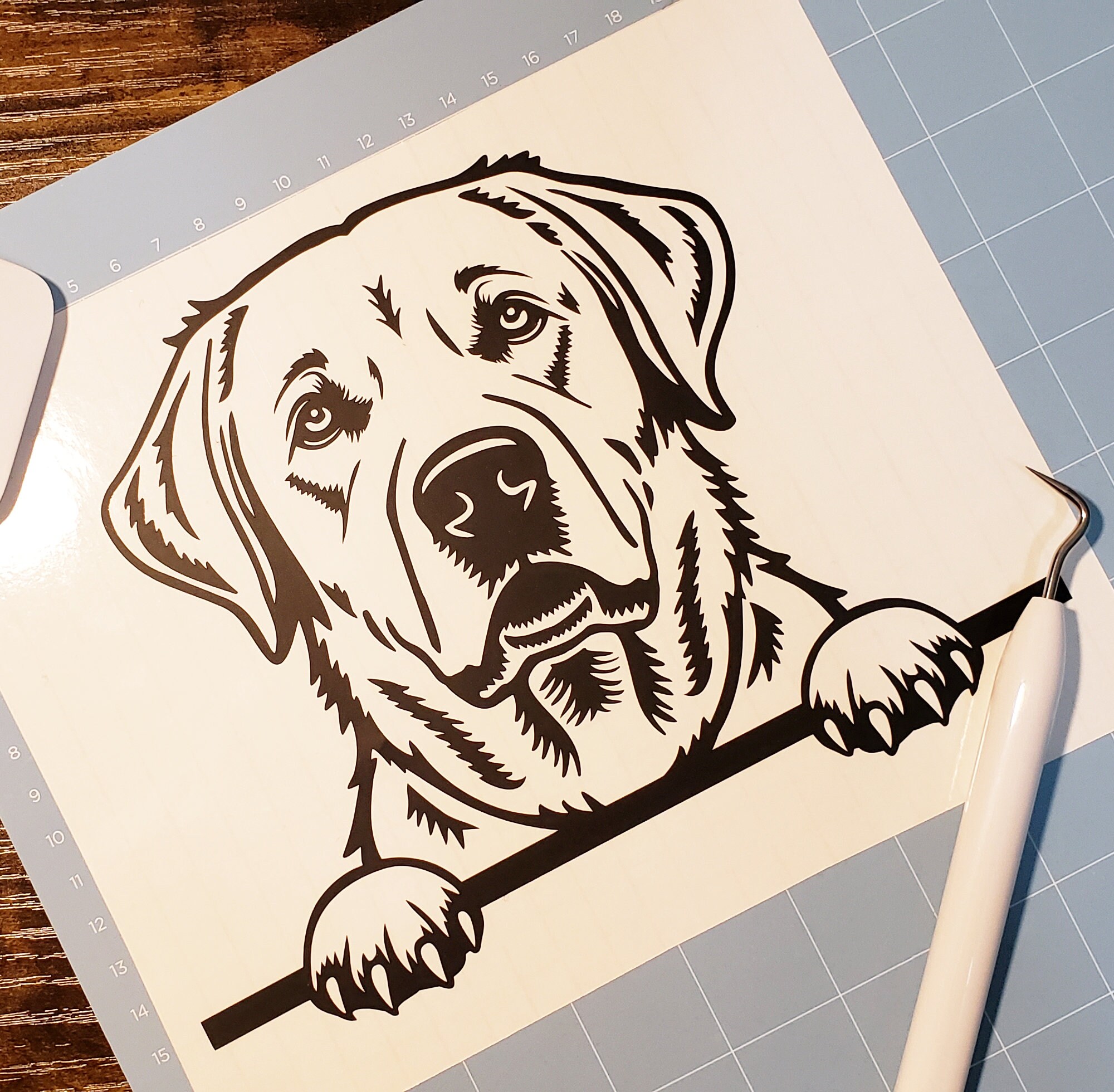 Labrador Retriever Peeking Svg, Eps, Dxf, Png, and Jpg: Cricut & Laser ...