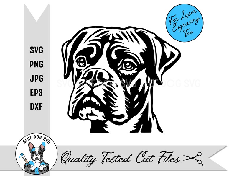 Boxer Svg, Boxer Dog Svg, Cut Files for Silhouette, Svg, Png, Jpg, Eps ...