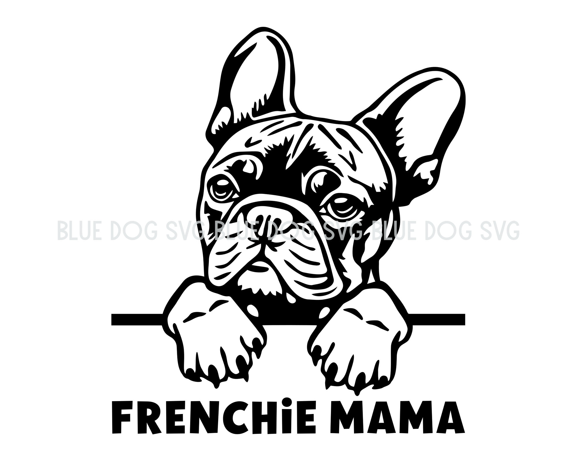 Frenchie Peeking SVG: French Bulldog Mama/dad (digital Download, Cricut ...