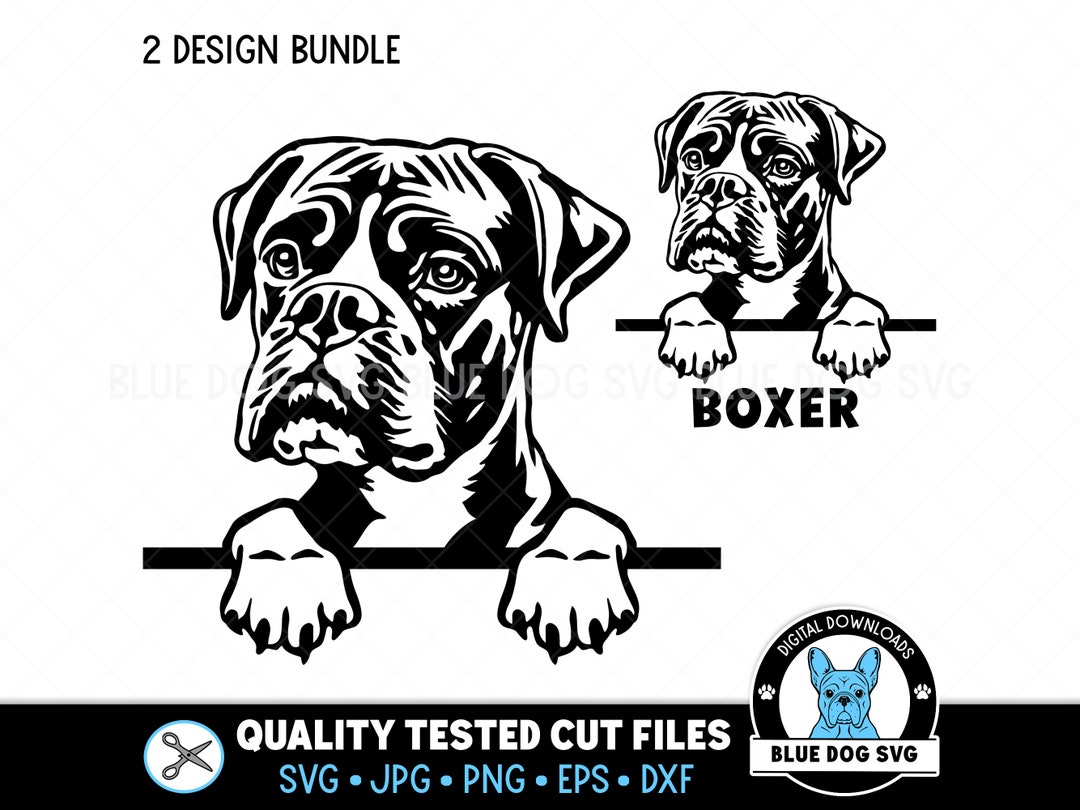 Boxer Peeking Svg Clip Art Boxer Dog Peeking Cut File Png Jpg Eps Dxf ...