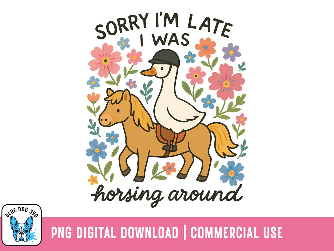 Goose PNG, Silly Goose Png, Floral Goose Png, Funny Equestrian Goose ...