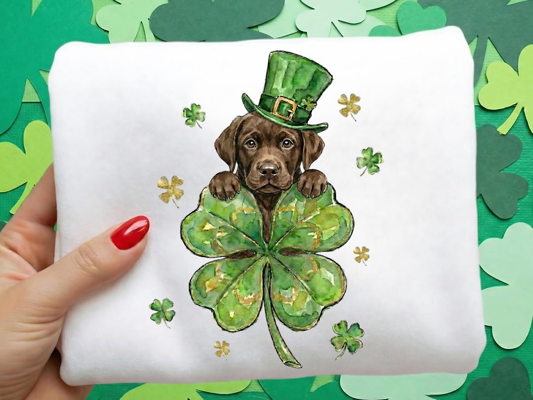 Labrador Retriever St Patrick’s Day PNG Sublimation Design, Watercolor ...