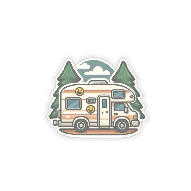 Happy Camper Smiley Face RV, Camping, Glamping, Vacation, Travel ...