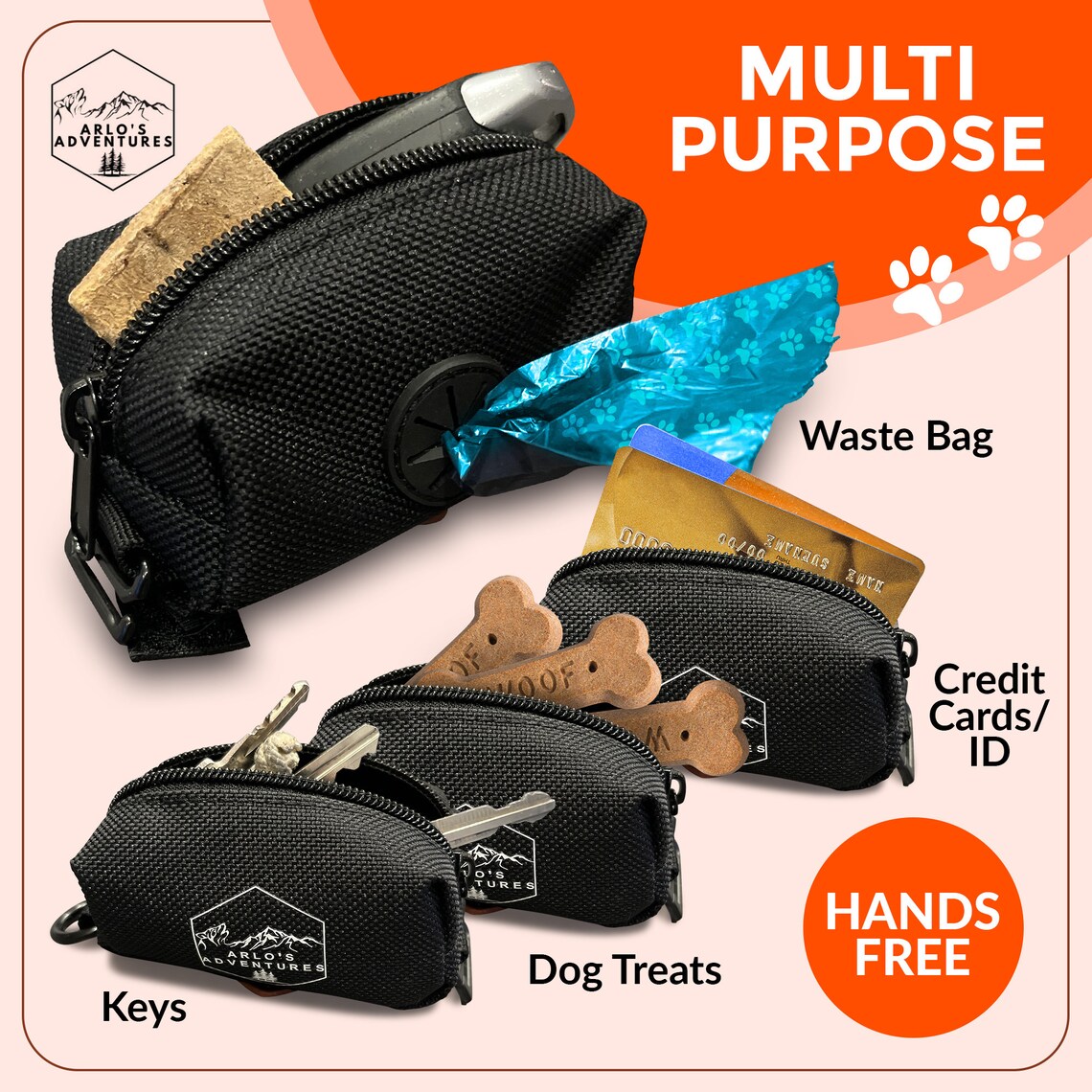 Dog Poop Bag Holder, Dog Poop Bag Leash Attachment, - Etsy