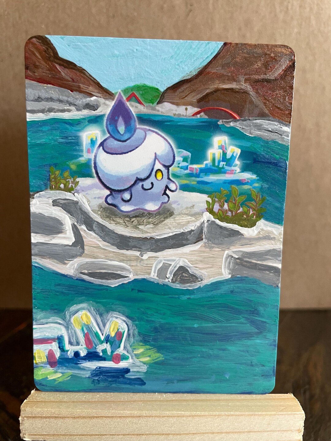 Litwick Hand-painted Pokemon Card - Etsy