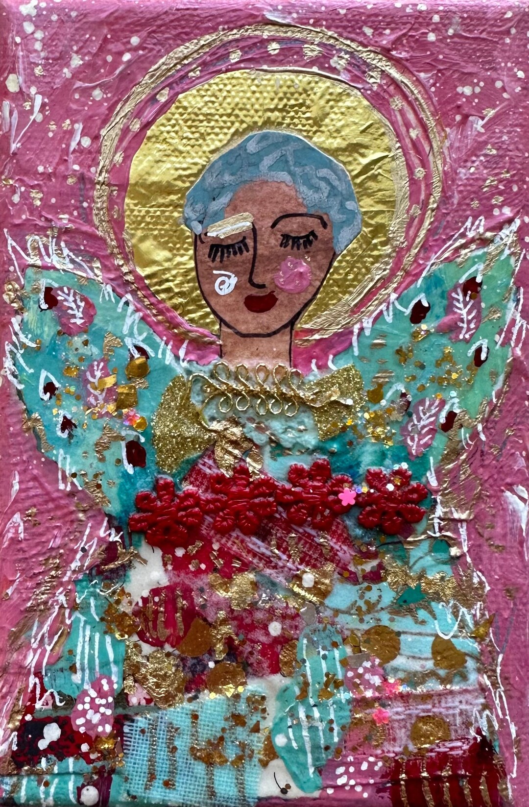 Mixed Medial Angel Original lily - Etsy