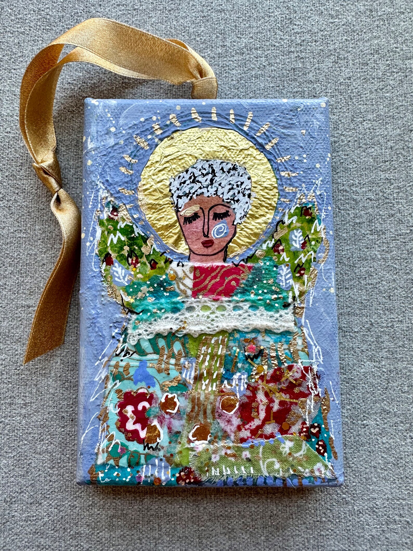 Mixed Medial Angel Original - "destiny" - 4"x6" Stretched Canvas - Etsy