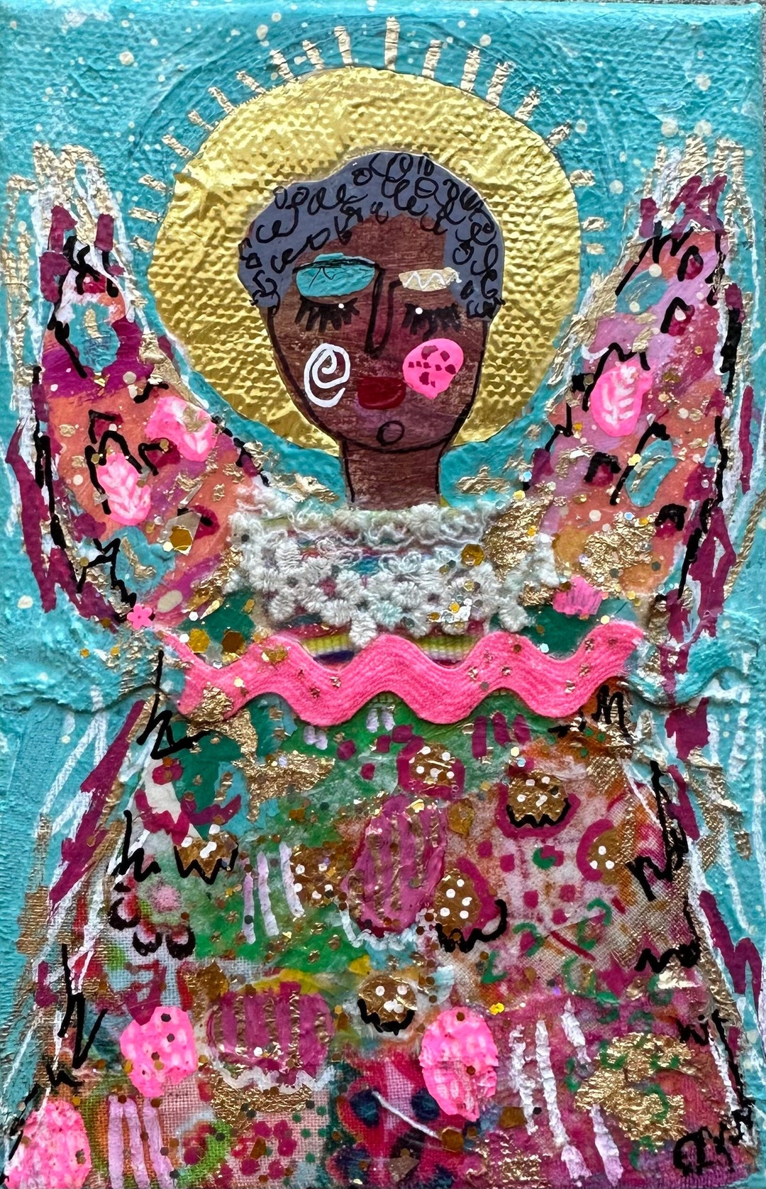 Mixed Medial Angel Original beatrice - Etsy