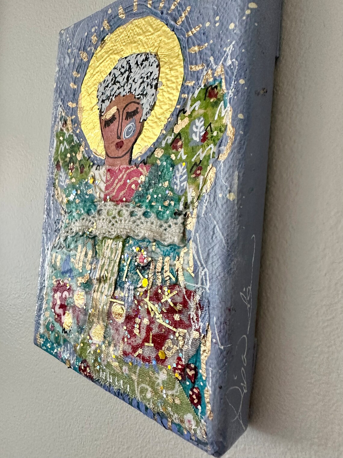 Mixed Medial Angel Original - "destiny" - 4"x6" Stretched Canvas - Etsy
