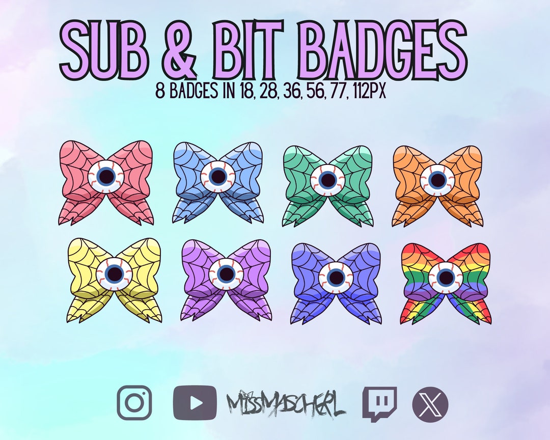 Kawaii Creepy Twitch Discord Subbadges Bitbadges Emotes Badges - Etsy