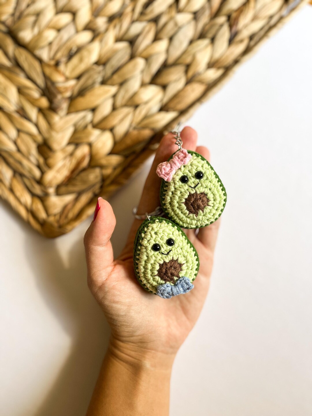 Crochet Couple Avocado Keychain Set, Cute Matching Gifts for Couples ...