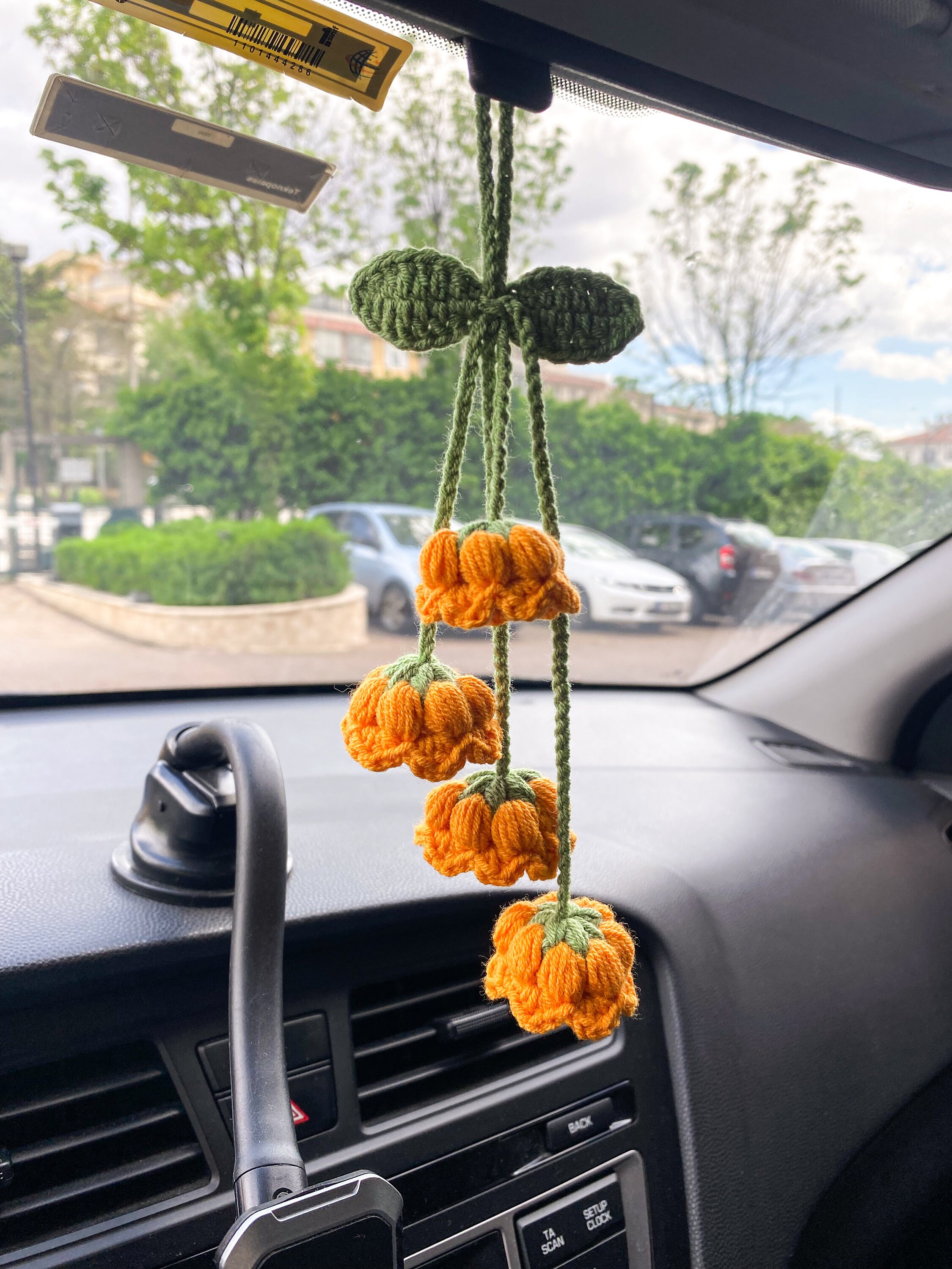Lily of the Valley Car Mirror Ornament: Boho Car Charm - Flower Car ...