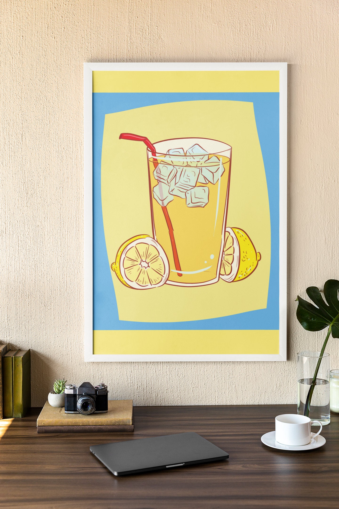 Lemonade With Blue Border PRINTABLE Artwork Kitchen Wall Art - Etsy