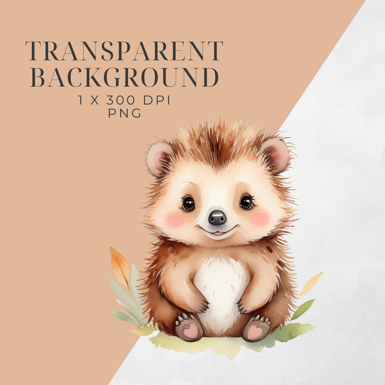 Watercolor Woodland Hedgehog Clipart, Watercolour Forest Animal Clip ...