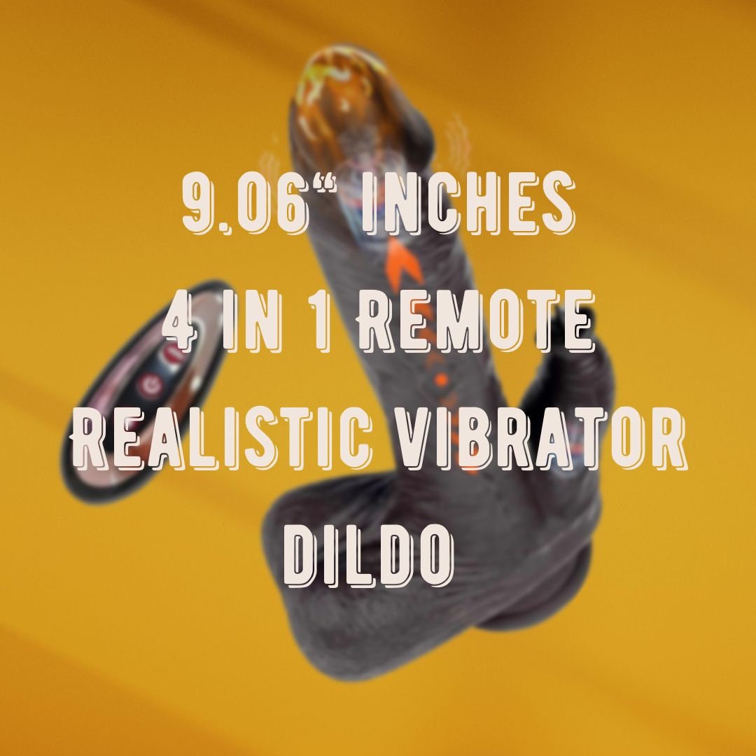 Black Thrusting Dildo Licking Vibrator Realistic Wireless Etsy