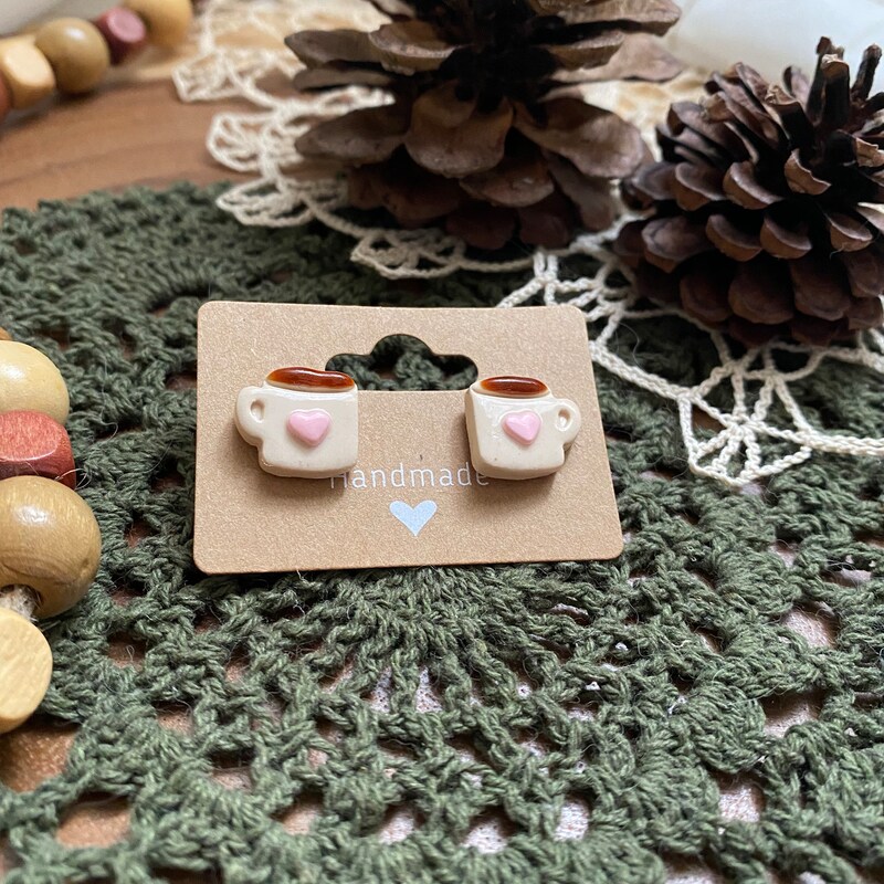 Coffee Mug Earrings - Etsy