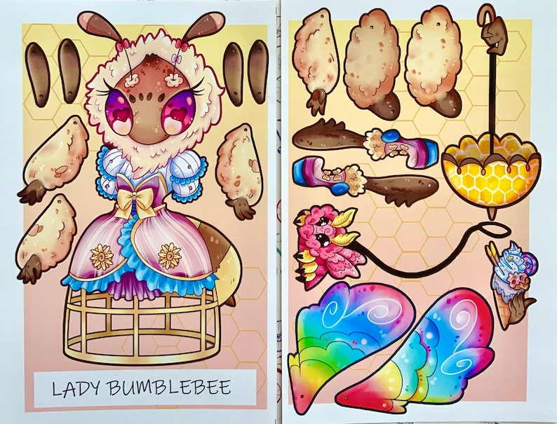 Marioneta de papel Lady Bumblebee descargar - Etsy México
