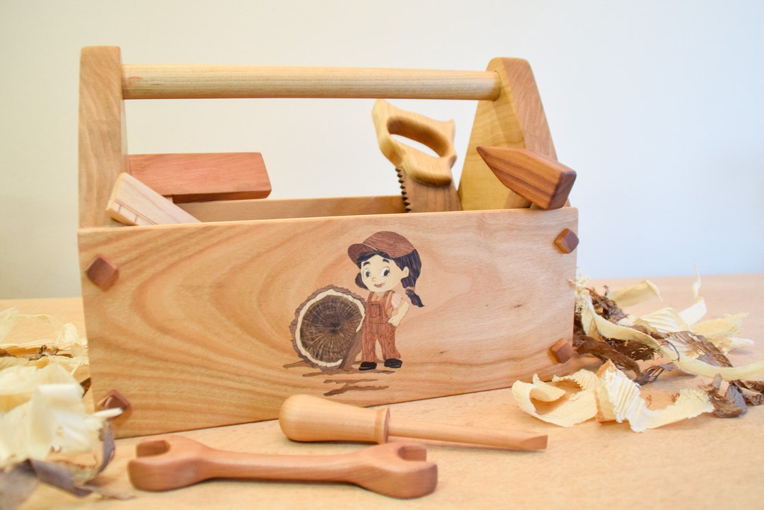 My First Tool-kit Wooden Toy, Montessori Pretend Play for Toddlers ...