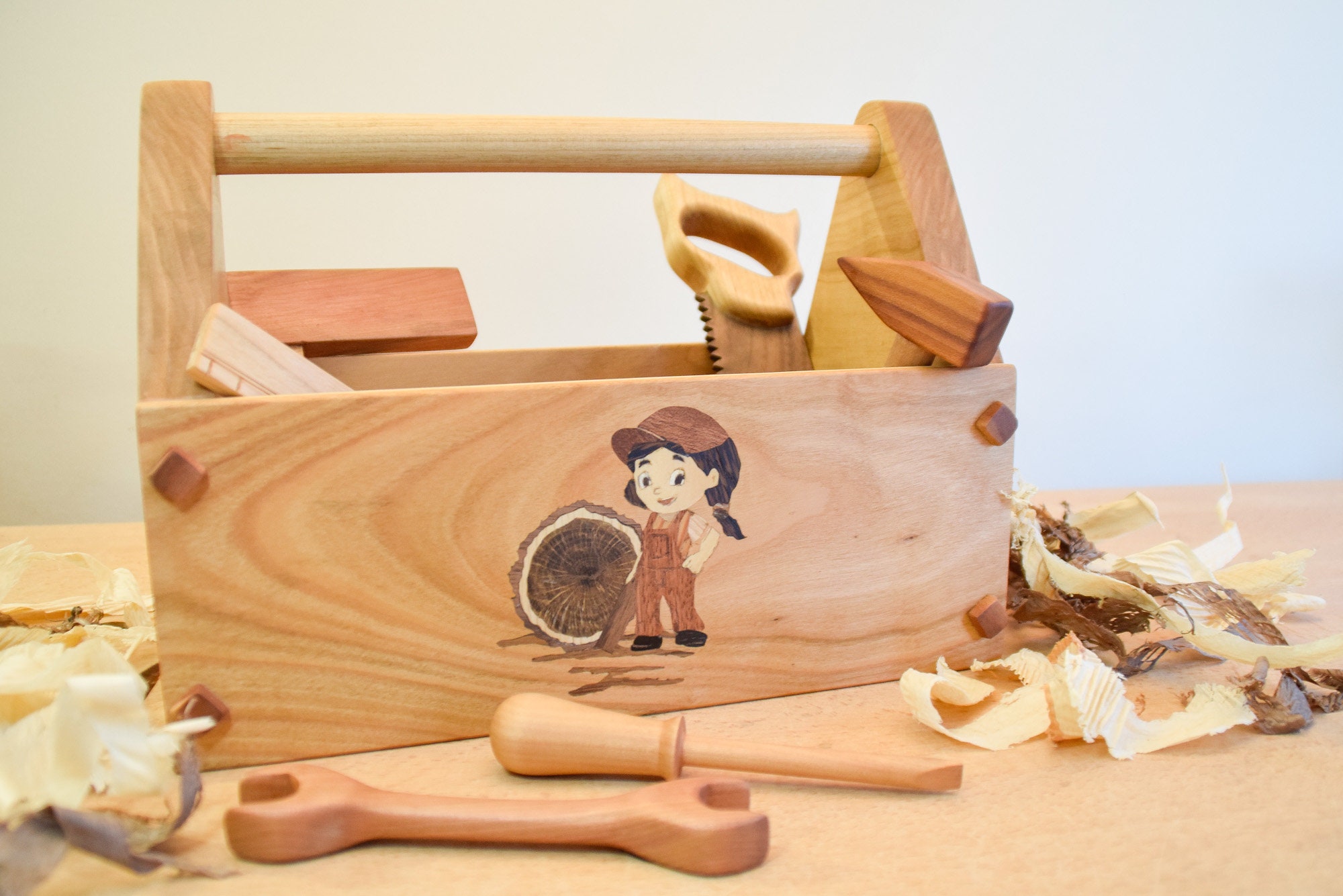 My First Tool-kit Wooden Toy, Montessori Pretend Play for Toddlers ...