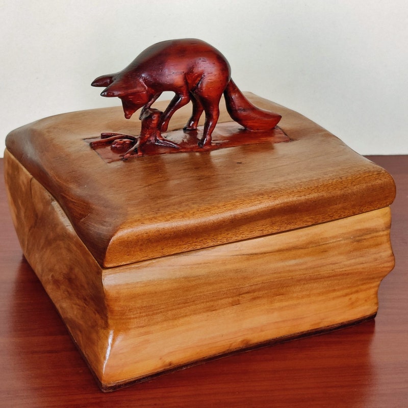Carved Wooden Box - Etsy UK