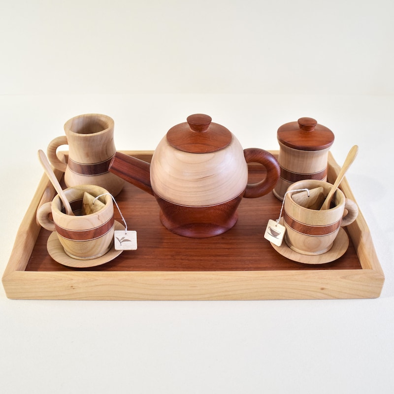 Wooden Tea Set - Etsy