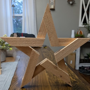 Handcrafted Cedar Wood Star | Rustic Farmhouse Wall Décor | Natural ...