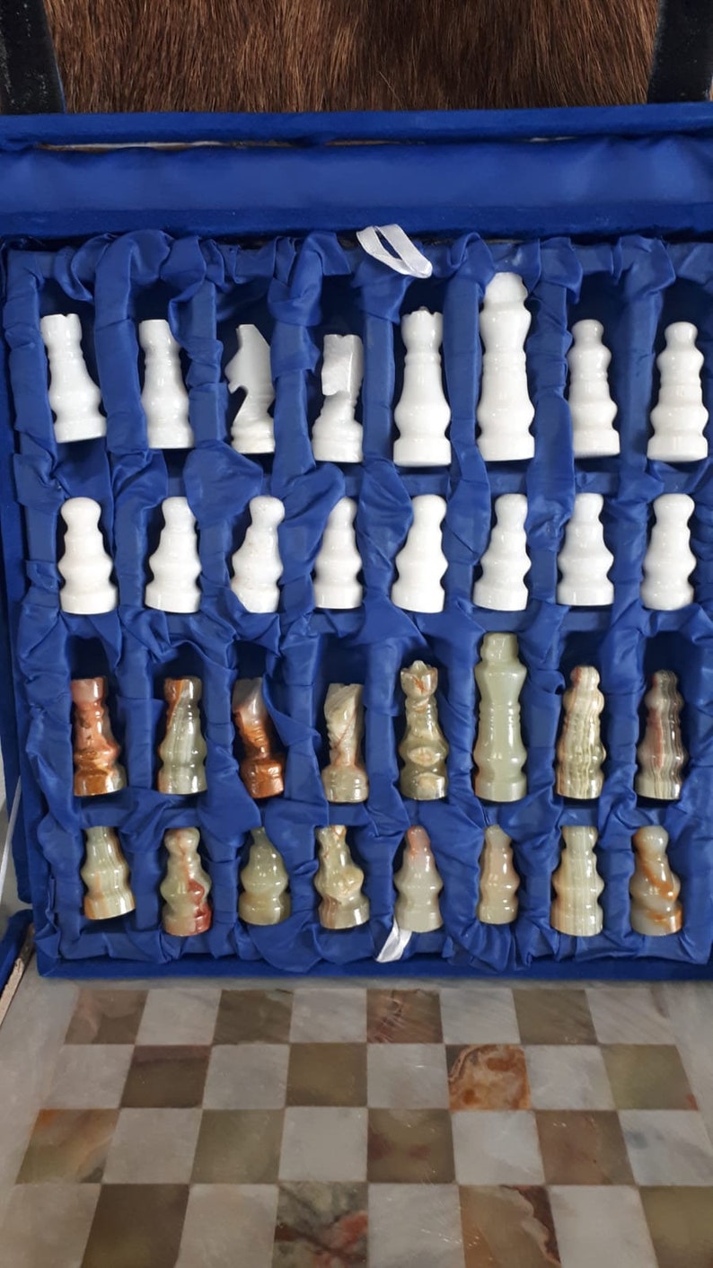 Marble Chess Set, Onyx Marble Chess,chess Set,marble Home Decor,marble ...