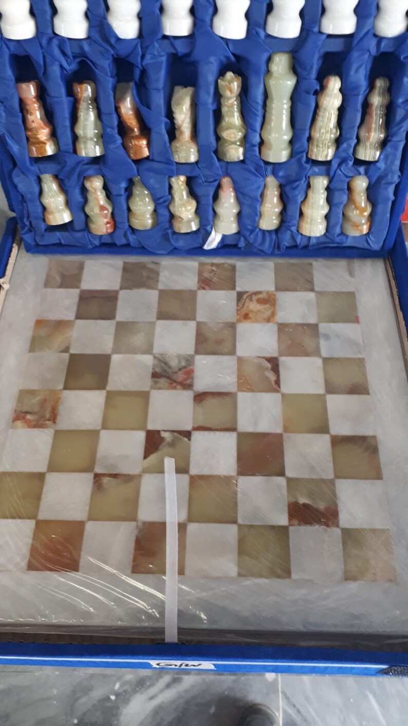 Marble Chess Set, Onyx Marble Chess,chess Set,marble Home Decor,marble ...