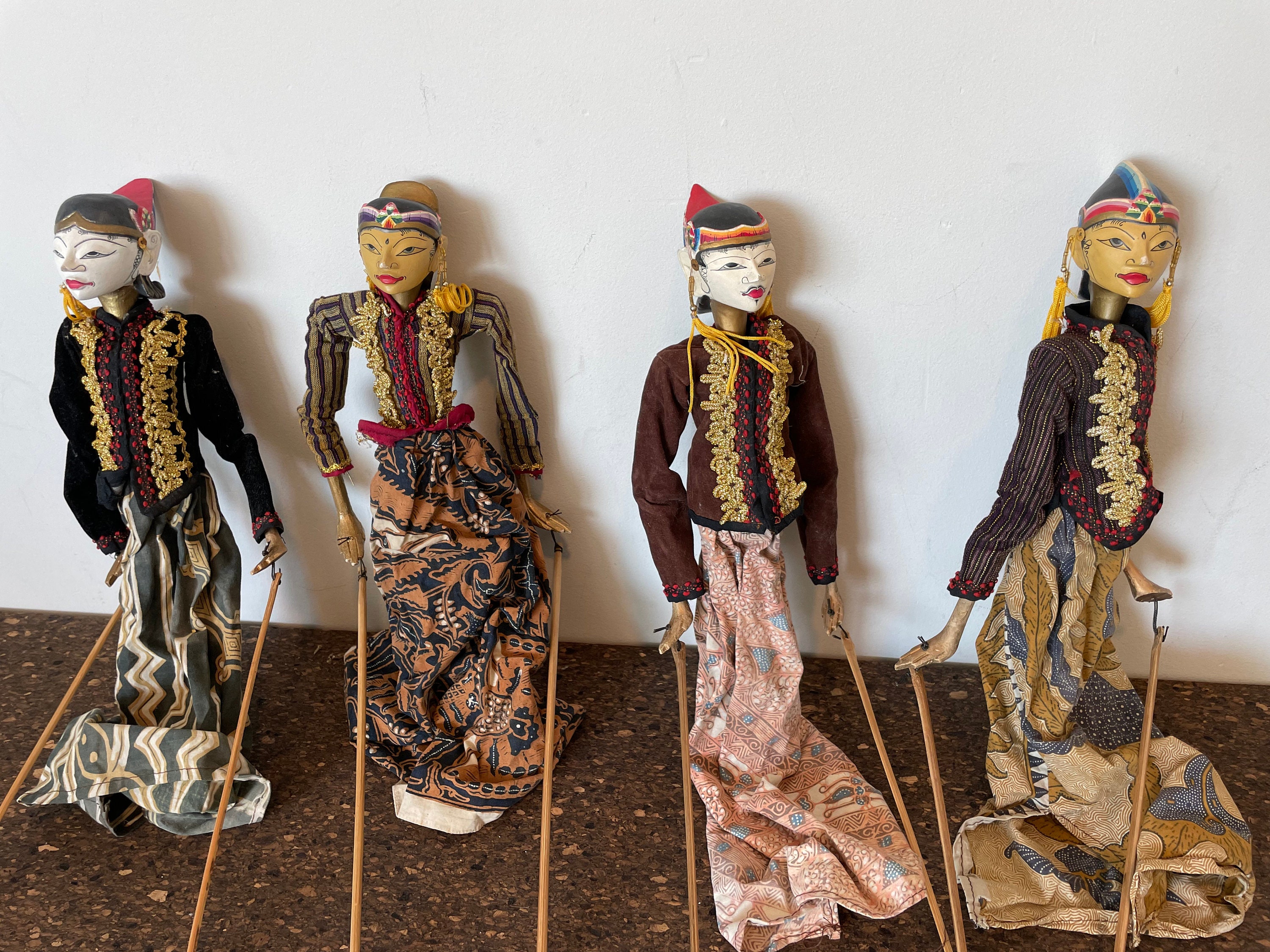 4 Vintage Wayang Golek Indonesian Rod Puppets (celebrity Seller) - Etsy