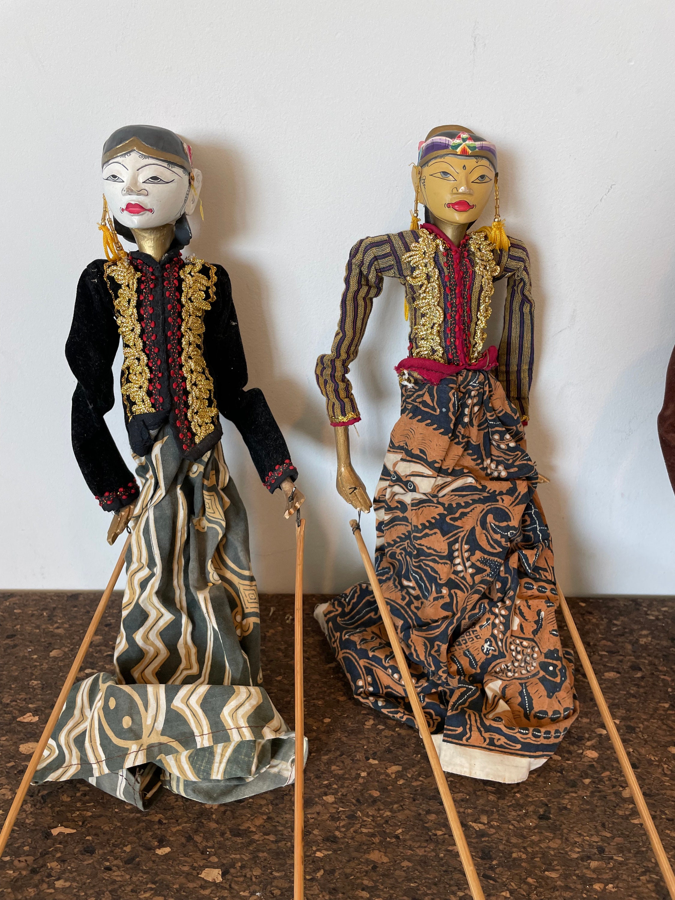 4 Vintage Wayang Golek Indonesian Rod Puppets (celebrity Seller) - Etsy