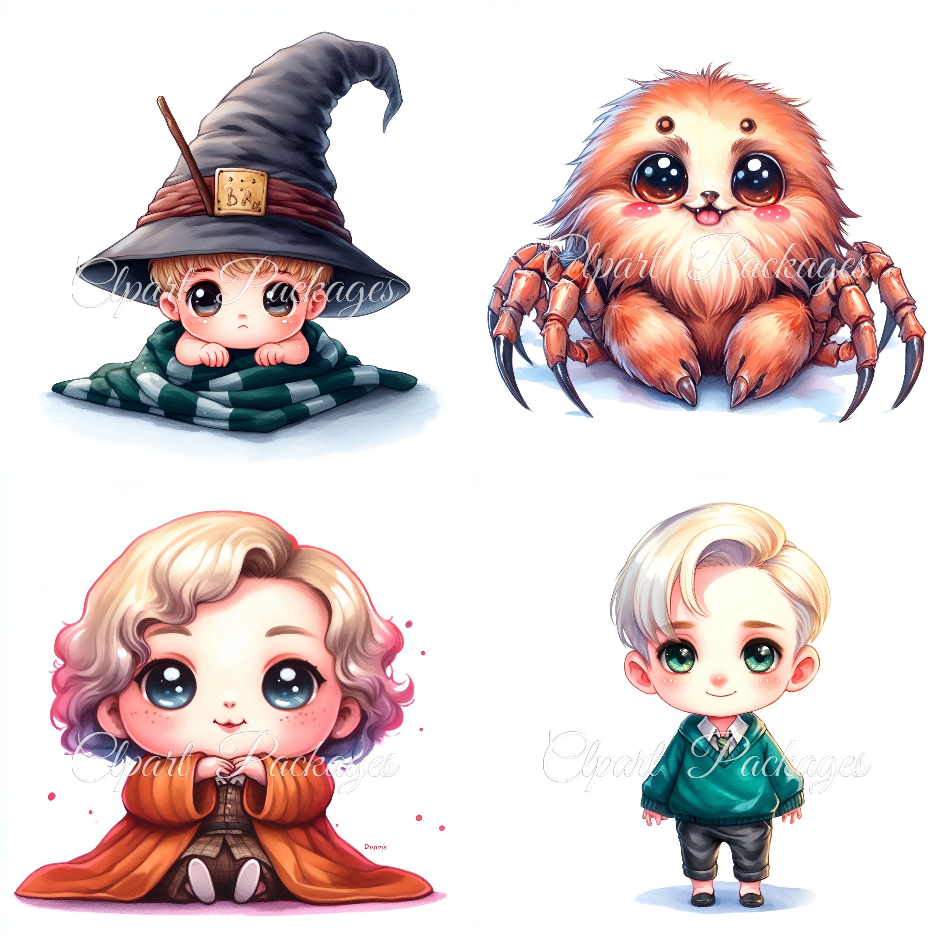 Wizard School Clipart, Magic School Clipart, Movie Clipart, 16 PNG ...