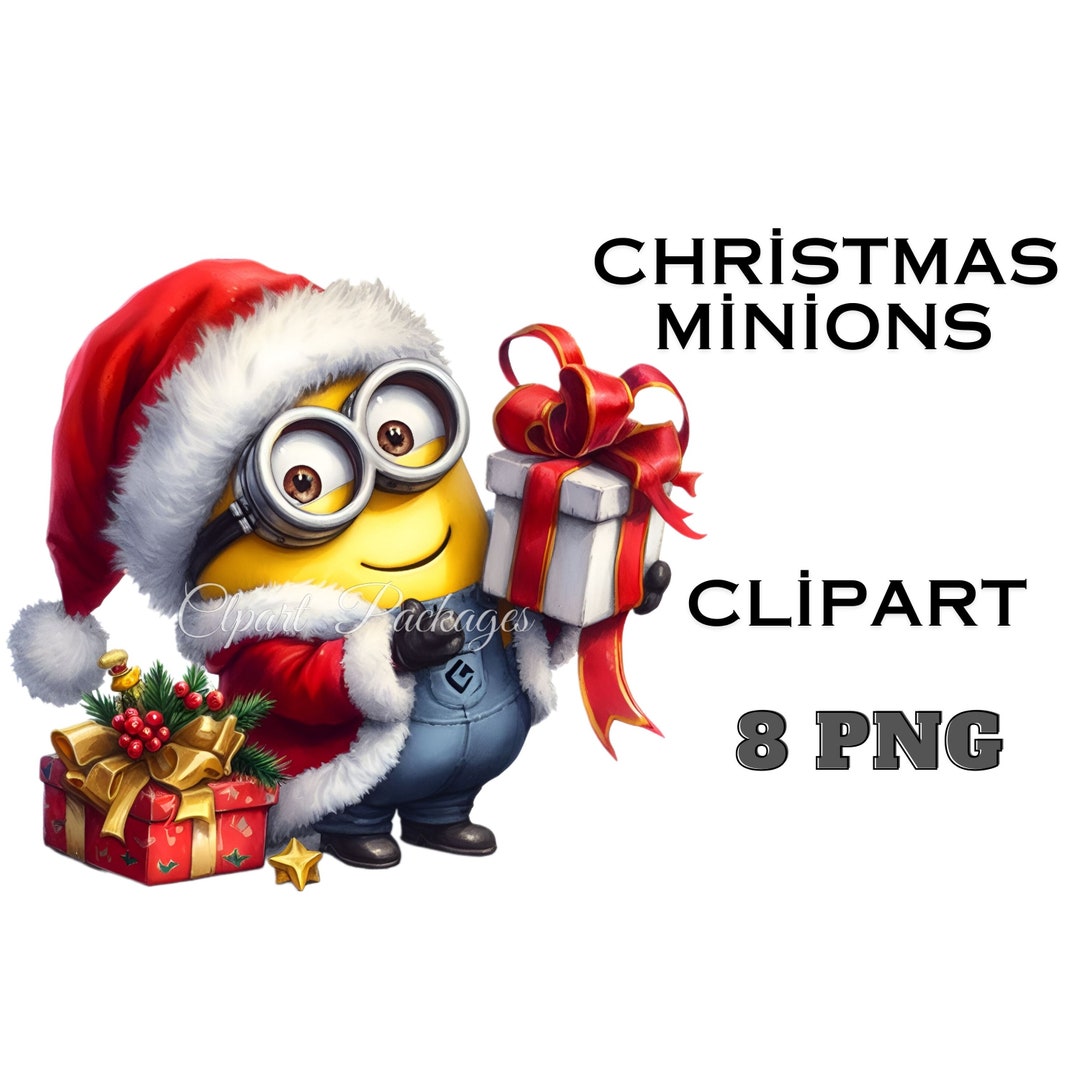 Christmas Minions 8 PNG Clipart - Christmas Sublimation, Cutting Off ...