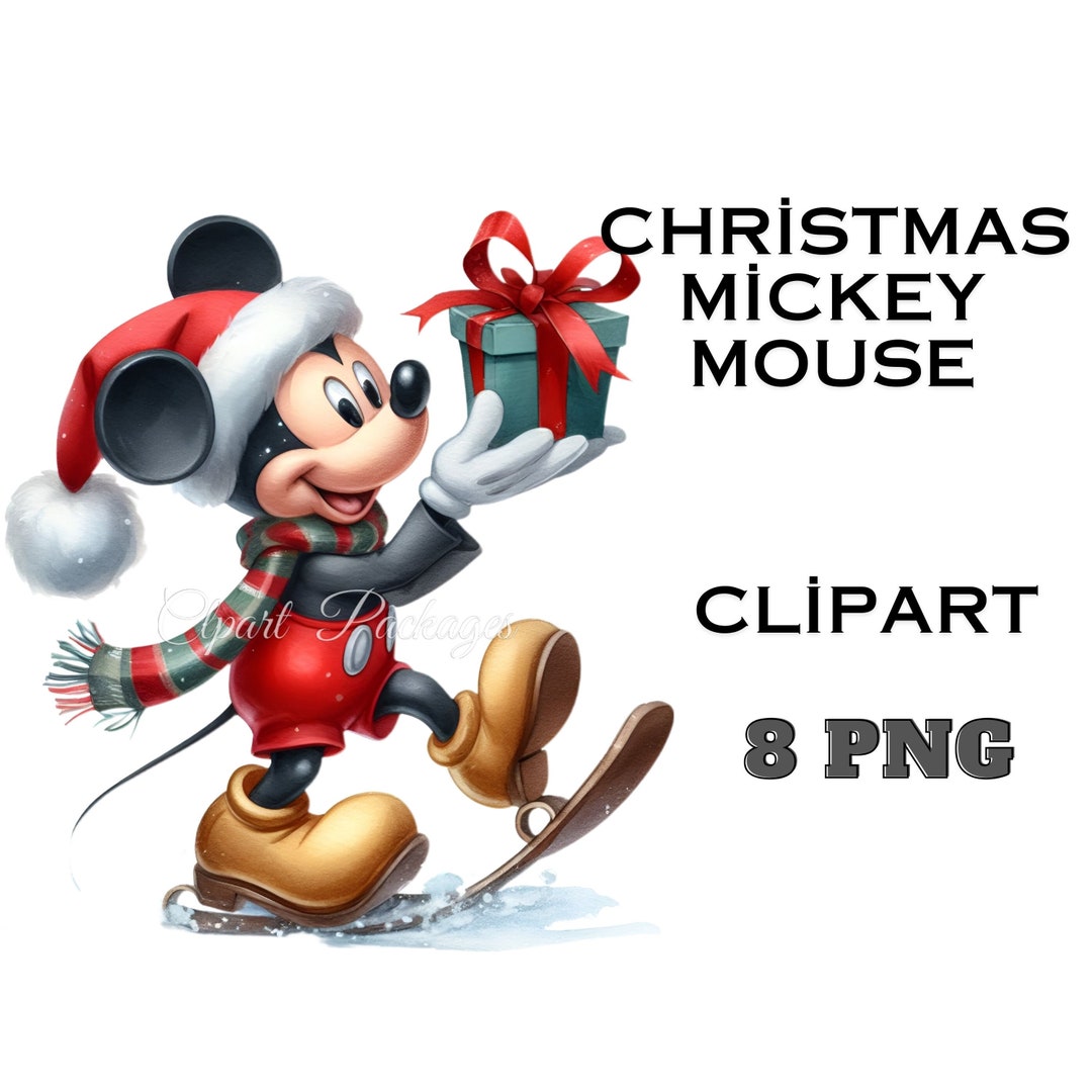 Christmas Mickey Mouse, 8 PNG Mickey Mouse Png Files,transparent ...