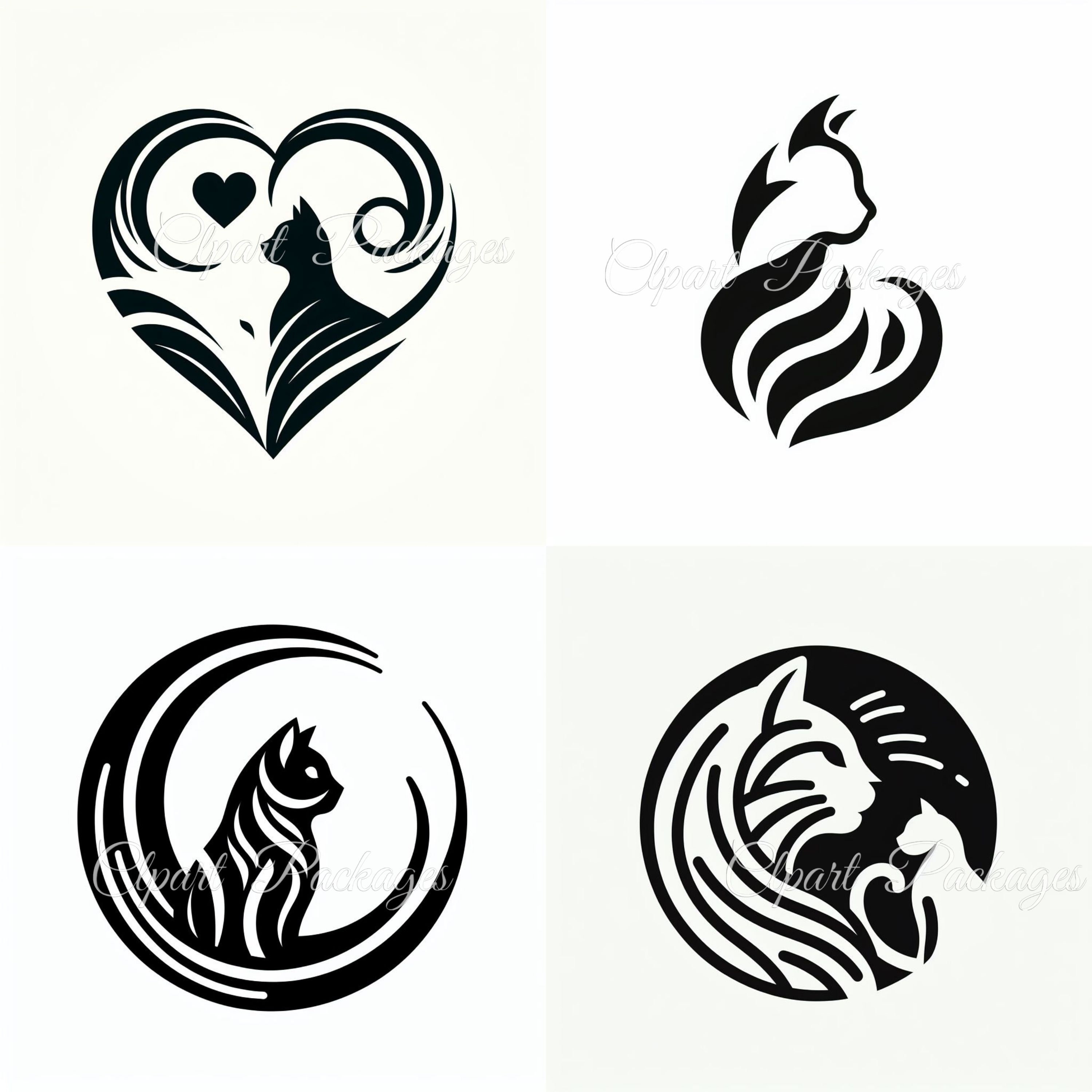 Cat Silhouette cat 16 Svg-16 Png cat Head SVG cat Face SVG cat Cut ...