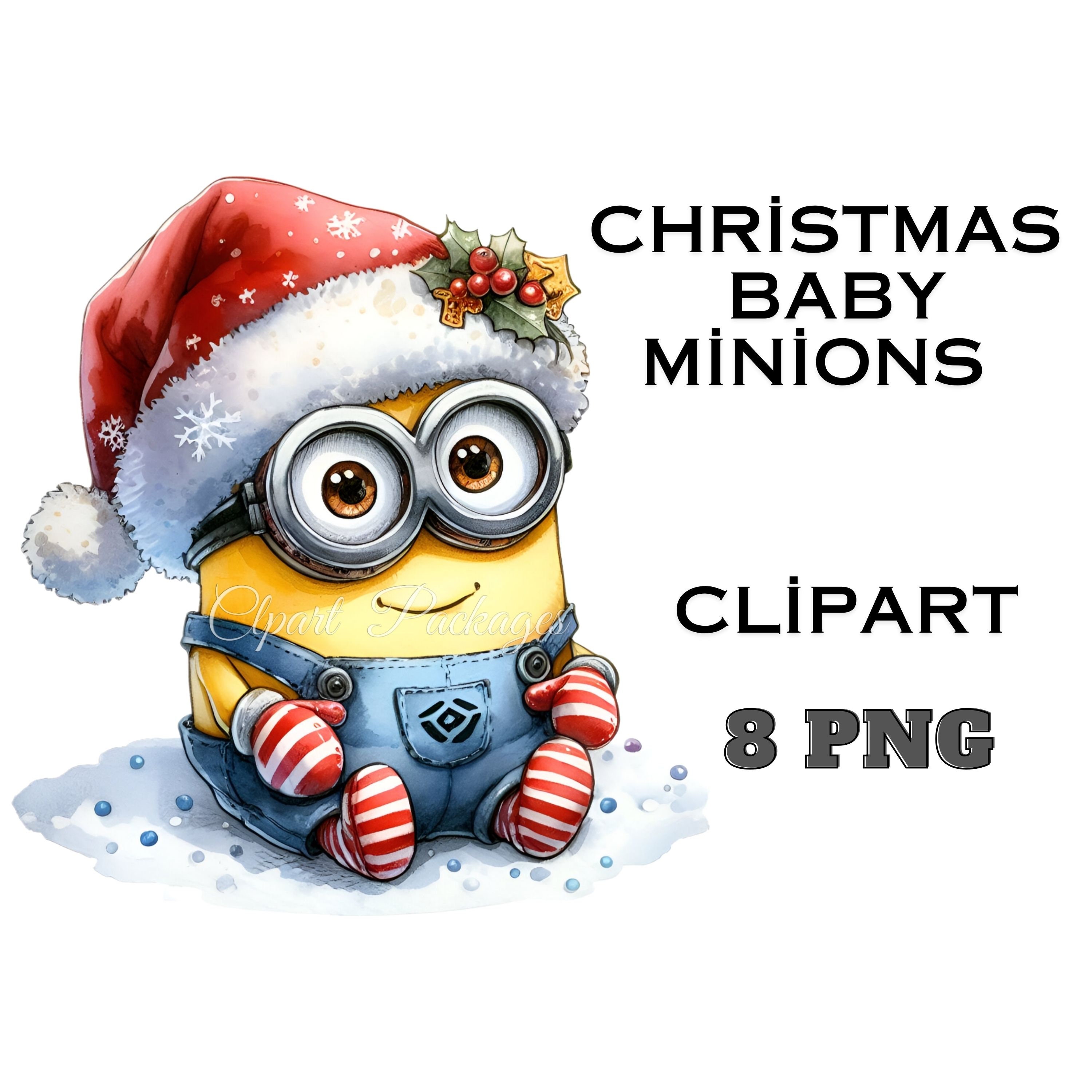 Christmas Baby Minions 8 PNG Clipart - Christmas Sublimation, Cutting ...