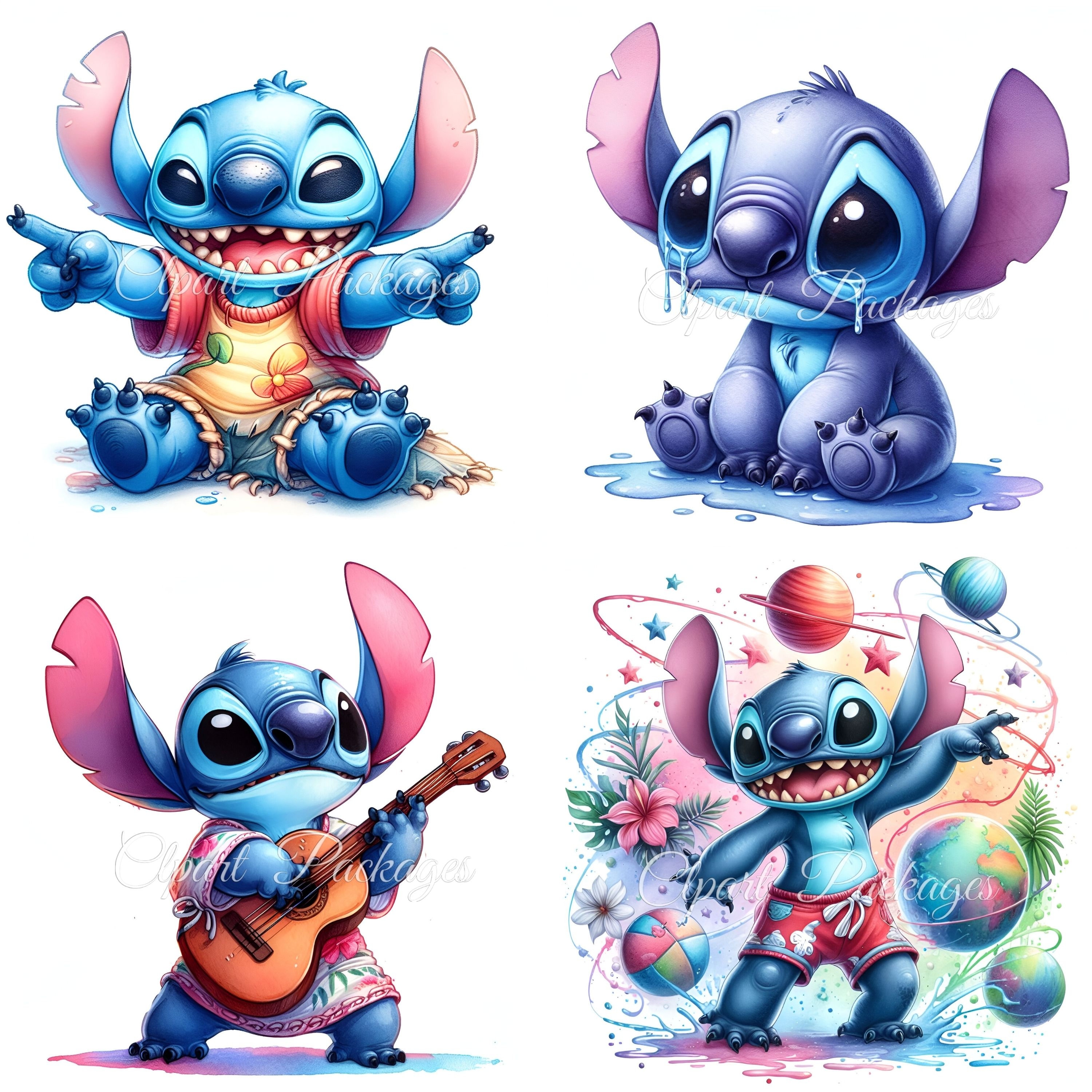 16 PNG Stitch Clipart,stitch Png,stitch Watercolor, Stitch Clip Art ...