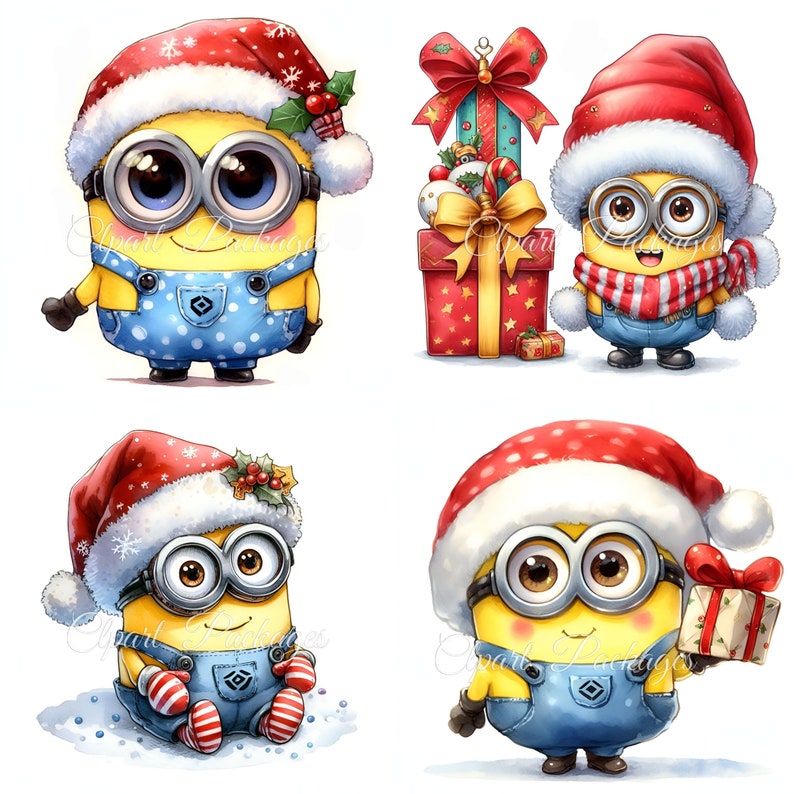 Christmas Baby Minions 8 PNG Clipart - Christmas Sublimation, Cutting ...