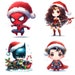 Christmas Superhero Clipart PNG Tree Ornaments 16 PNG Cute Superheroes ...