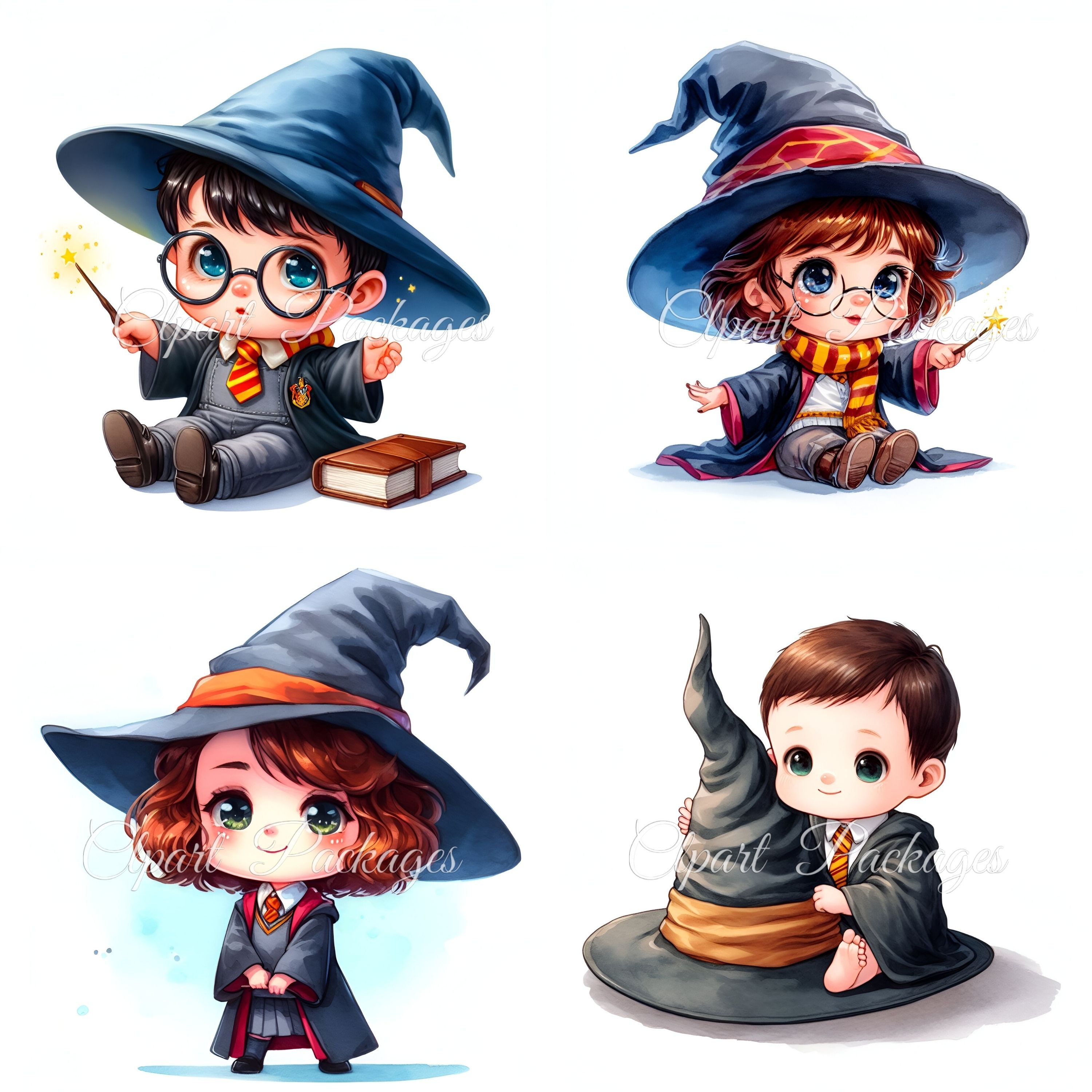 Wizard School Clipart, Magic School Clipart, Movie Clipart, 16 PNG ...