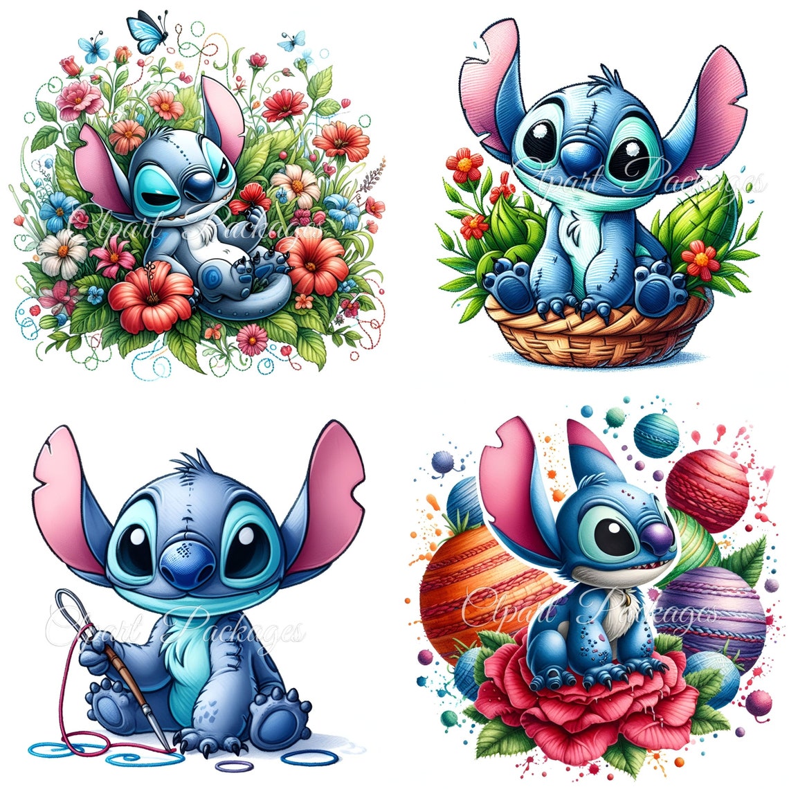 16 PNG Stitch Clipart,stitch Png,stitch Watercolor, Stitch Clip Art ...