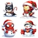 Snowman Superhero Clipart PNG Tree Ornaments 16 PNG Cute Superheroes ...