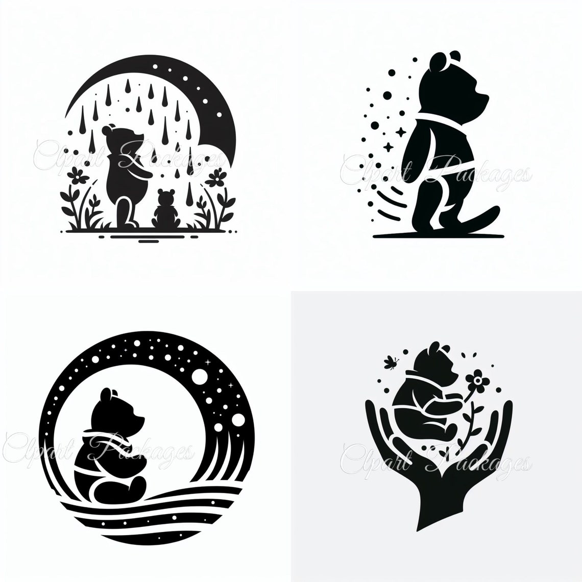 Winnie the Pooh 8 SVG, Winnie the Pooh Clip Art, Pooh Digital Download ...