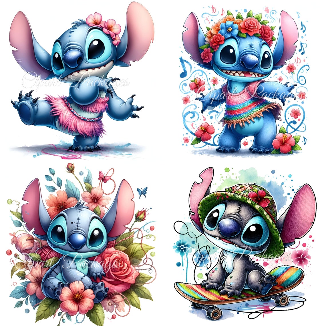 16 PNG Stitch Clipart,stitch Png,stitch Watercolor, Stitch Clip Art ...