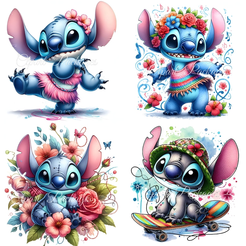 16 PNG Stitch Clipart,stitch Png,stitch Watercolor, Stitch Clip Art ...