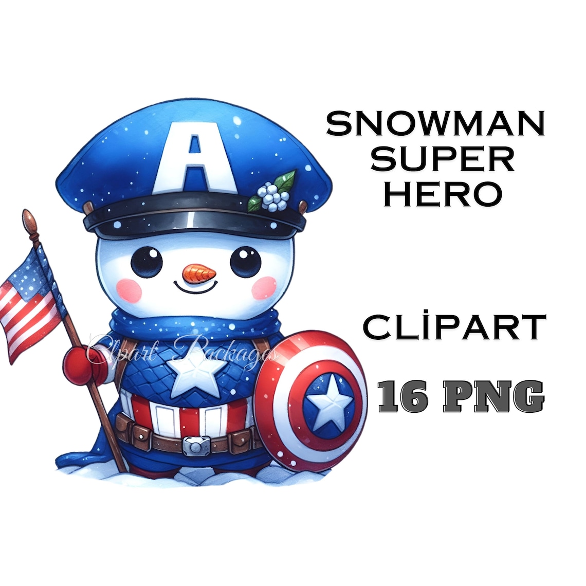 Snowman Superhero Clipart PNG Tree Ornaments 16 PNG Cute Superheroes ...