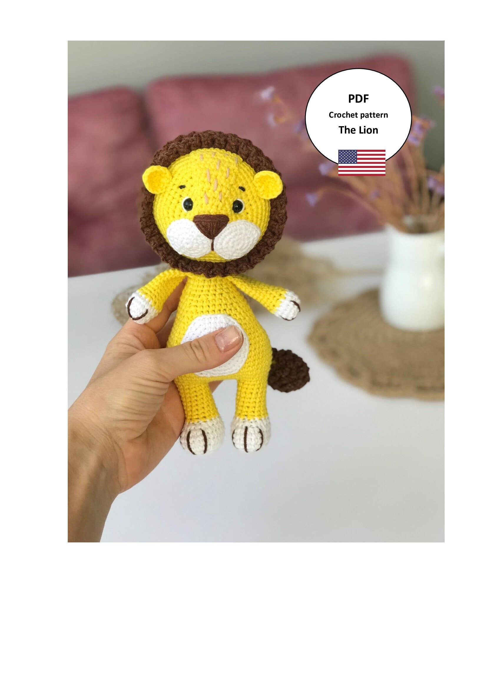 Crochet Pattern Lion Amigurumi Toys Pattern Animal Crochet - Etsy