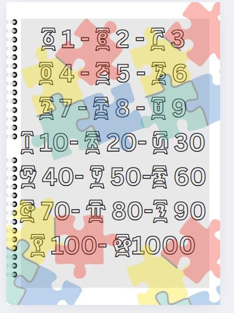 Geez Letters & Numbers Coloring Book (printable Digital Download) - Etsy